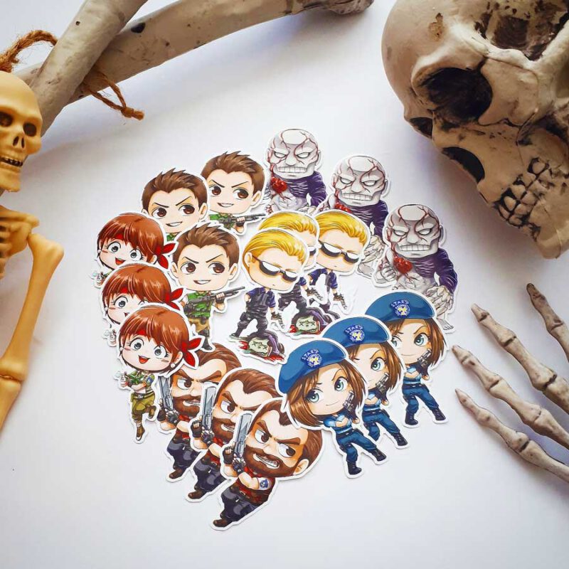 Resident evil sticker/magnet set of 6 - Dreamchaserart