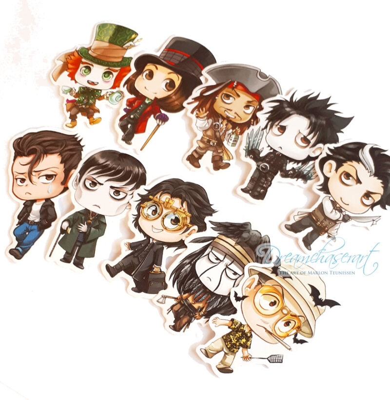 Johnny Depp Stickers - Dreamchaserart