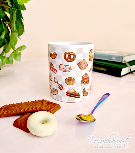 Cute bakery mug - Dreamchaserart