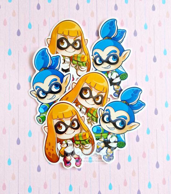 Splatoon sticker/magnet set of 2 - Dreamchaserart