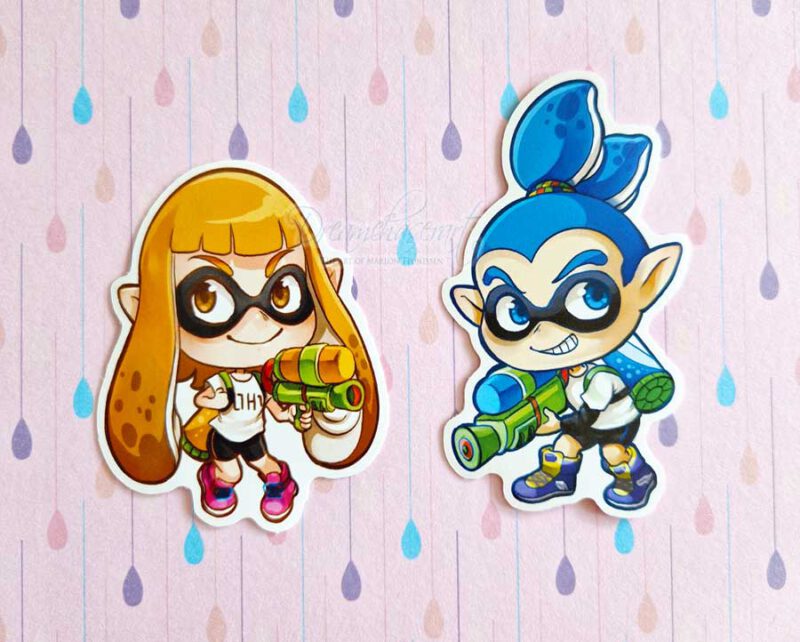 Splatoon sticker/magnet set of 2 - Dreamchaserart